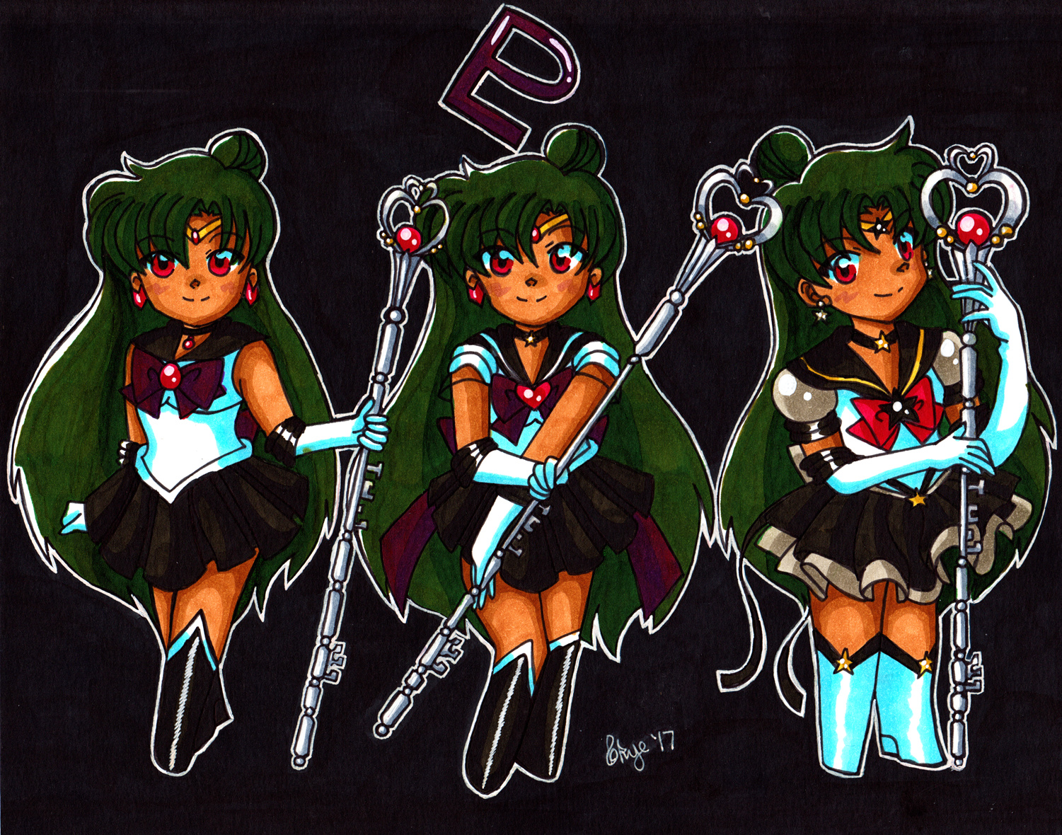 Sailor Pluto 2017 Chibis (Fanart von skyechan auf Animexx.de) - Animexx.de